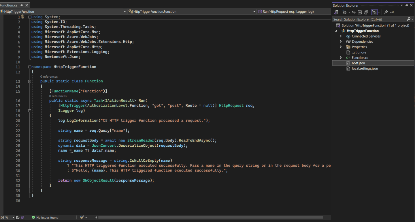 How to create HTTP trigger Azure Function – Crm Minds
