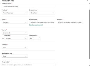 Power Automate – Use Monitoring Alerts in the Power Platform Admin ...
