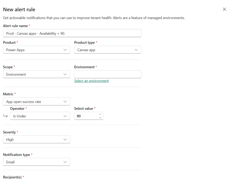 Power Automate – Use Monitoring Alerts in the Power Platform Admin ...
